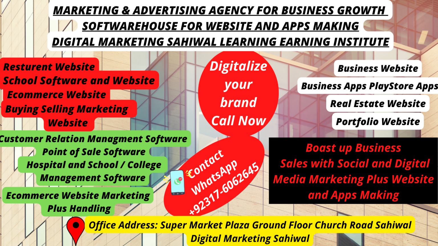 Digital Marketing Sahiwal – Learning Earning Marketing Advertising Platform
